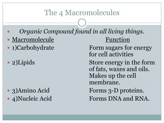 #1 marcellus scientific thinking, biochem, macromolecules, water | PPT