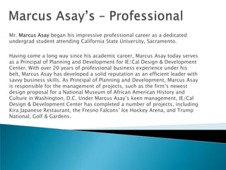 Marcus Asay Explains Economic Development | PPT