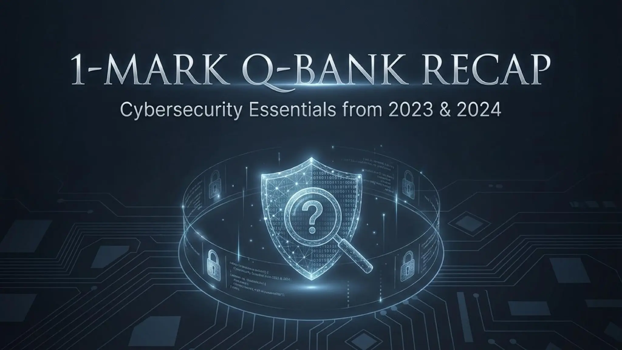 MAKAUT BTech CSE 7th Semester Cybersecurity 2023-2024: 1 mark questions and answers. | PPTX