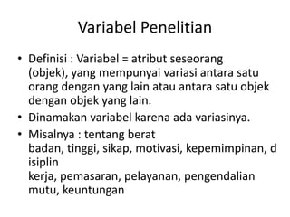 1 masalah, variabel, dan paradigma penelitian | PPT