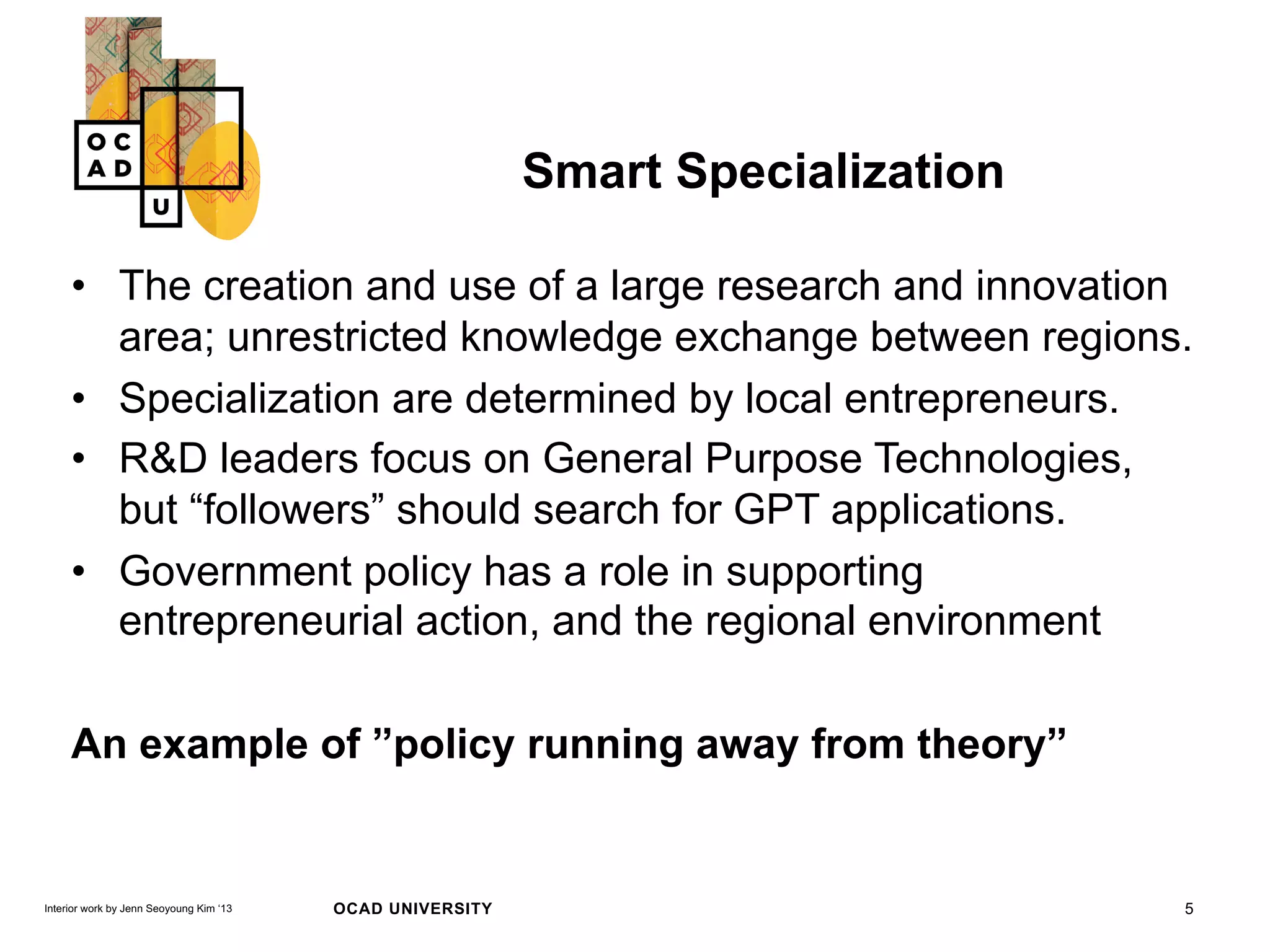Smart specialization in non-metro canadian regions