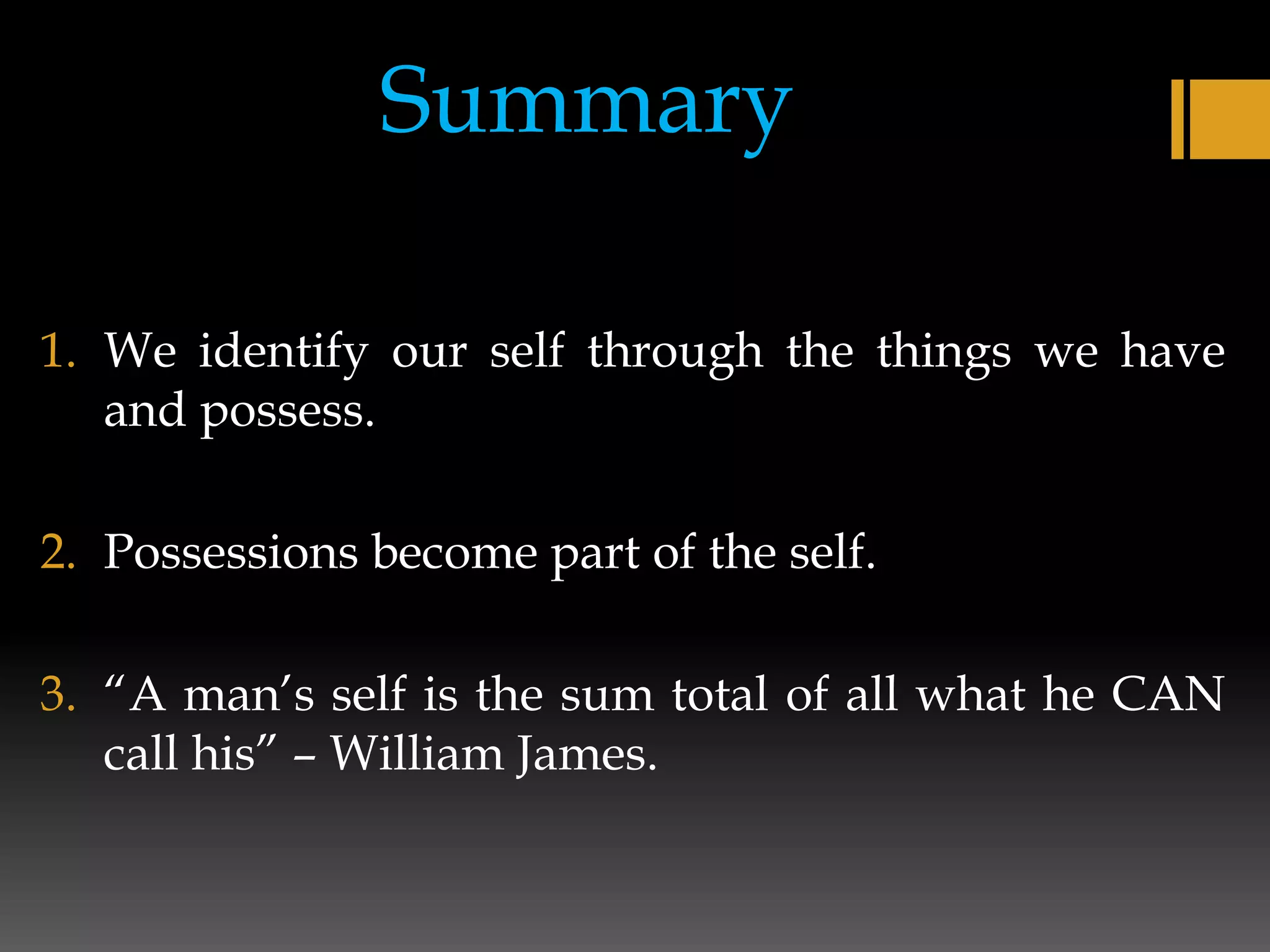 Material Self by William James | PPTX