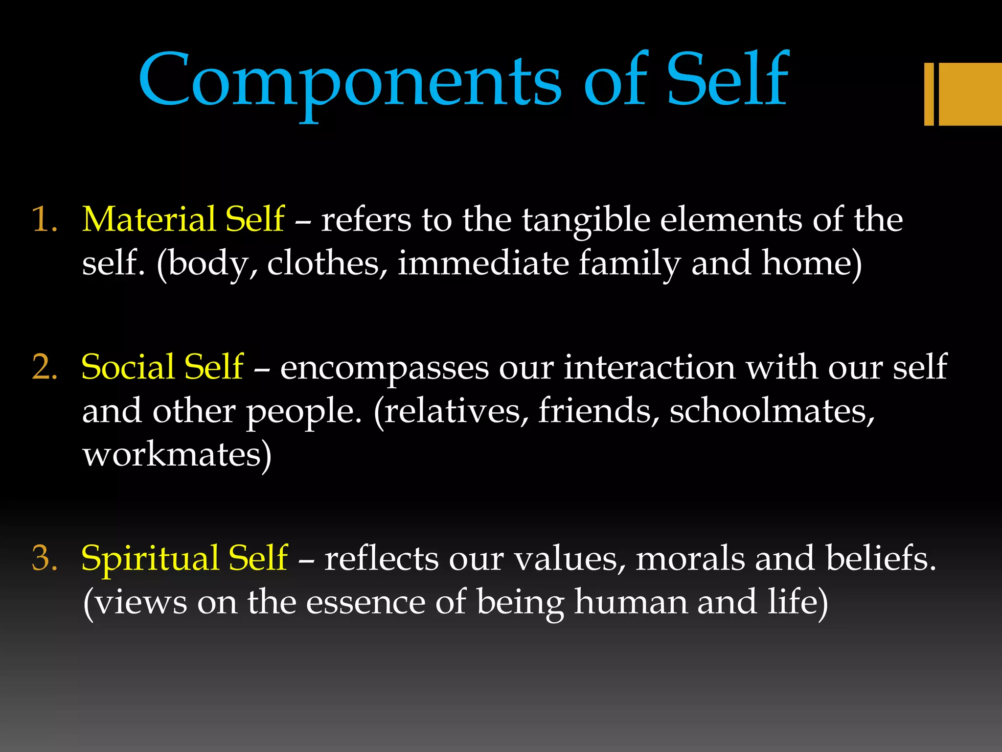 Material Self by William James | PPTX