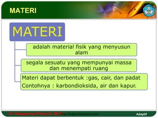 1. materi dan perubahan | PPTX