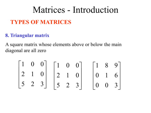 Matrices ,Basics, Determinant, Inverse, EigenValues, Linear Equations, RANK | PPT
