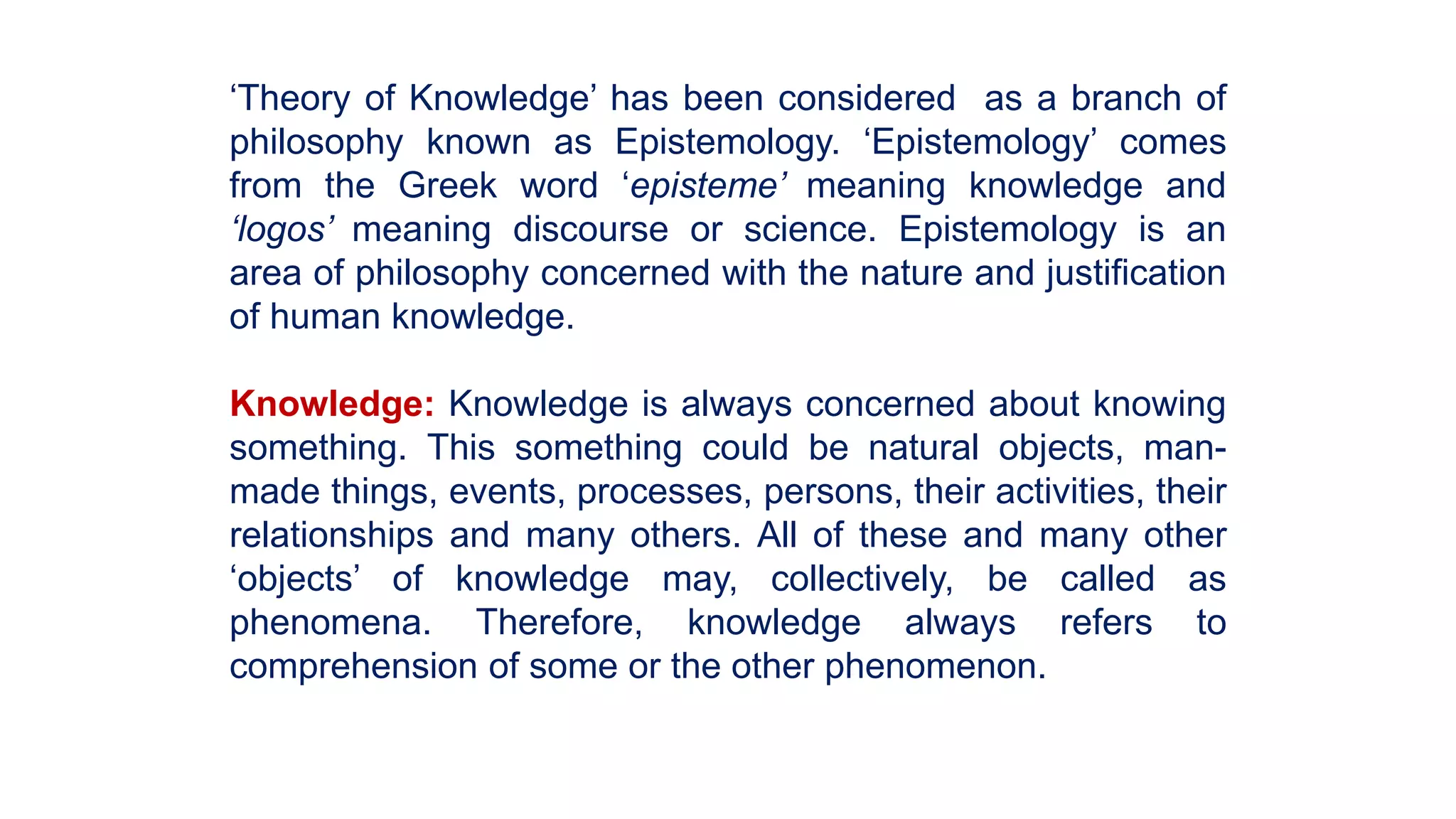 meaning & definition of knowledge-course-4 | PPTX