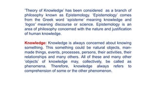 meaning & definition of knowledge-course-4 | PPT
