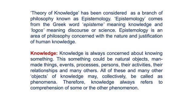 meaning & definition of knowledge-course-4 | PPT