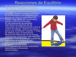 1 mecanismo normal del reflejo postural | PPT