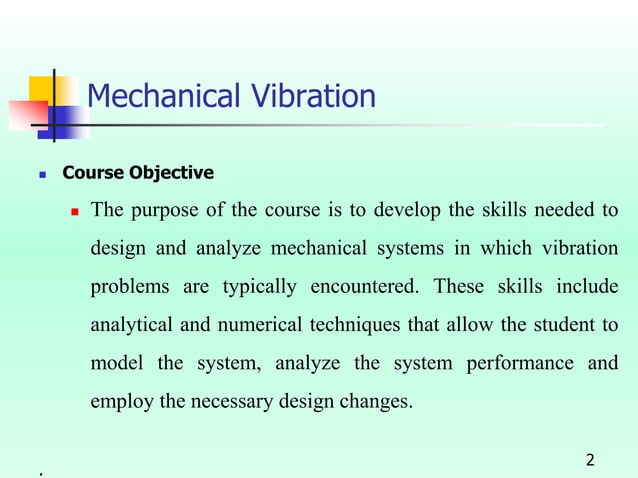 1- Mechanical Vibration.pptx | Geology | Science