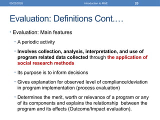 Comprehensive Introduction to Monitoring and Evaluation in Public ...
