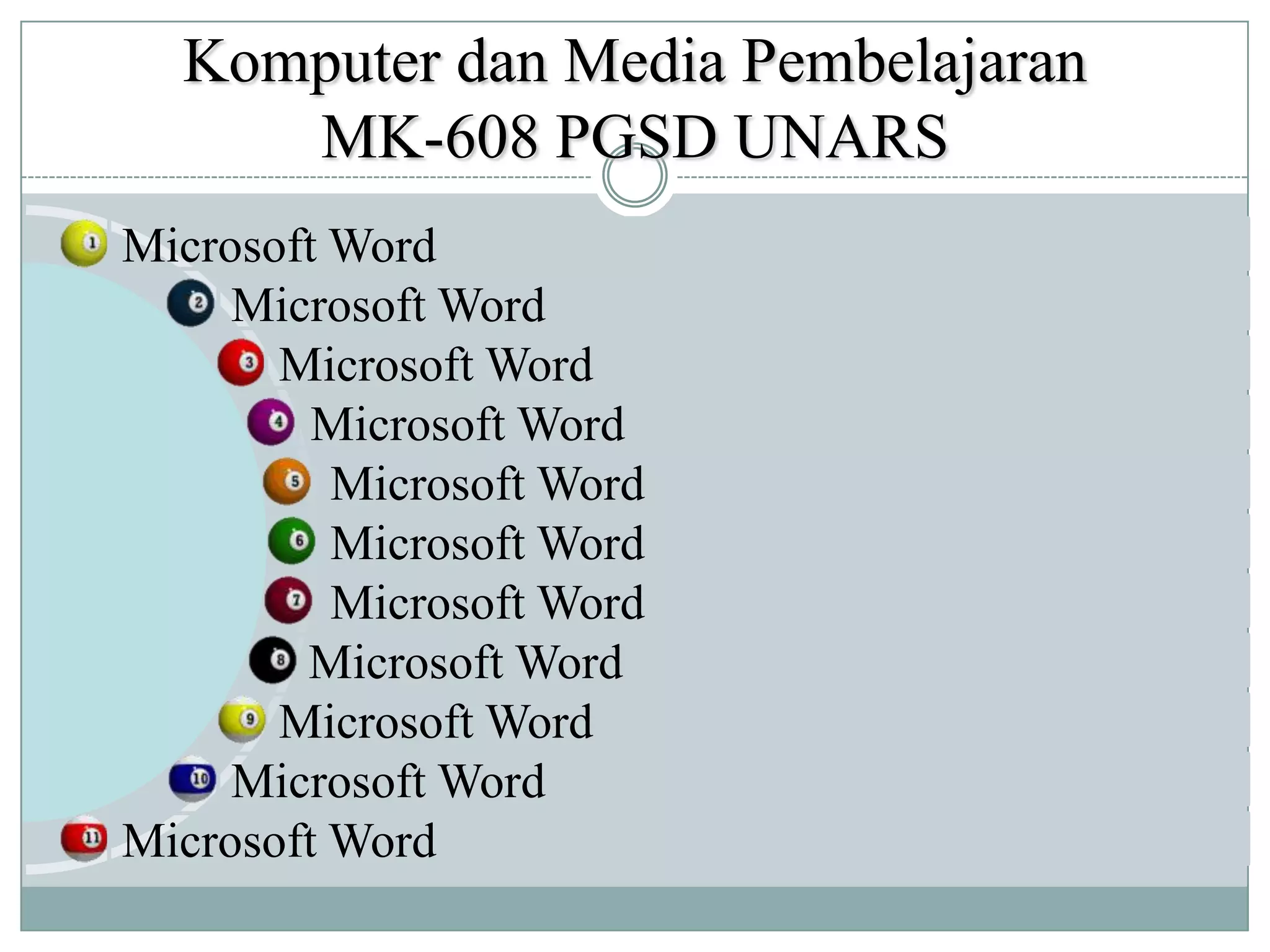 1. menu utama | PPTX