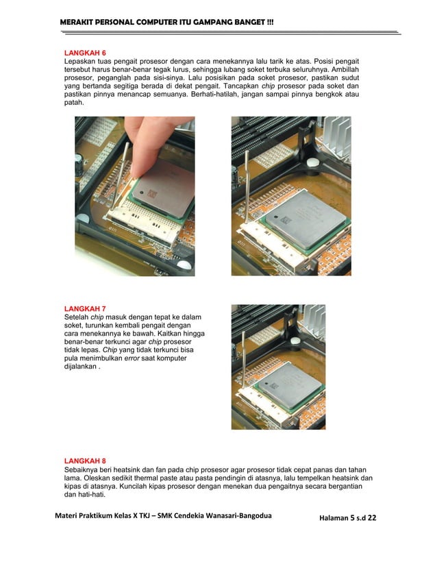 1. merakit personal computer part3 fix | PDF