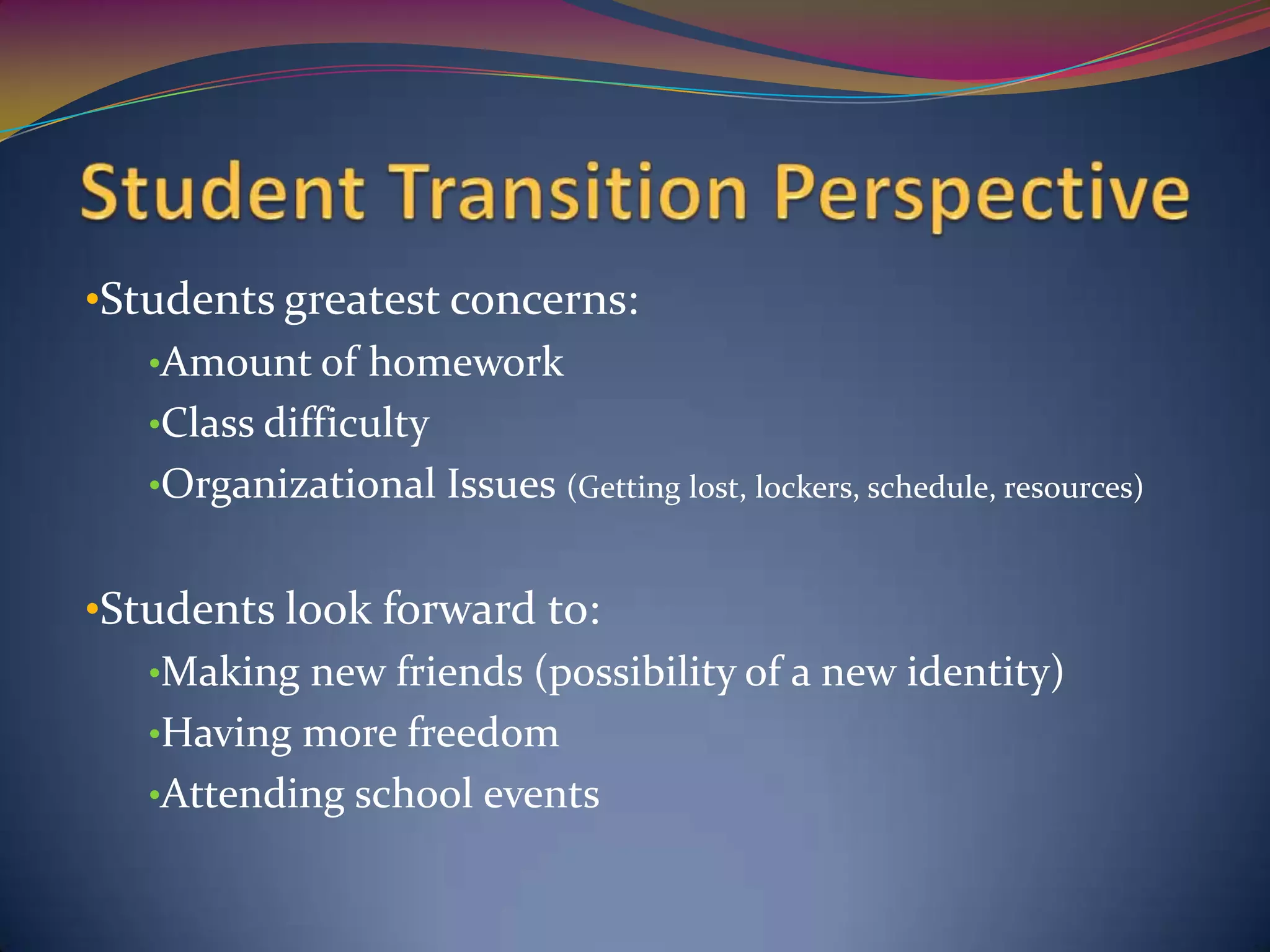 1. middle school transitions | PPTX
