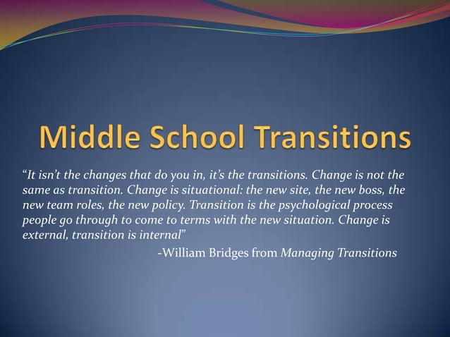 1. middle school transitions | PPTX