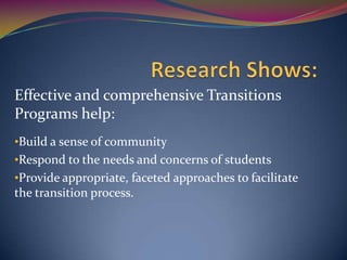 1. middle school transitions | PPTX