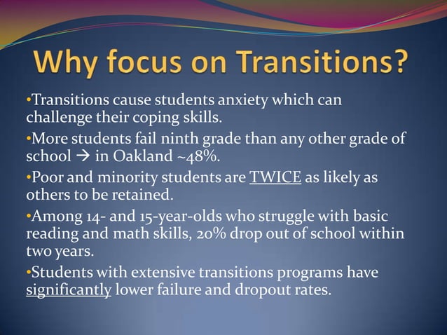 1. middle school transitions | PPTX