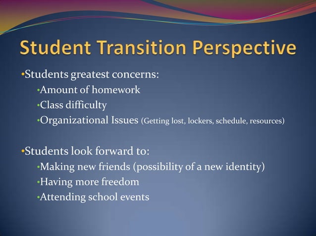 1. middle school transitions | PPTX