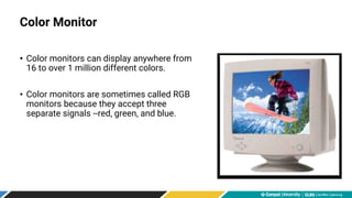 MONITOR | PPTX | Computer Peripherals | Computing