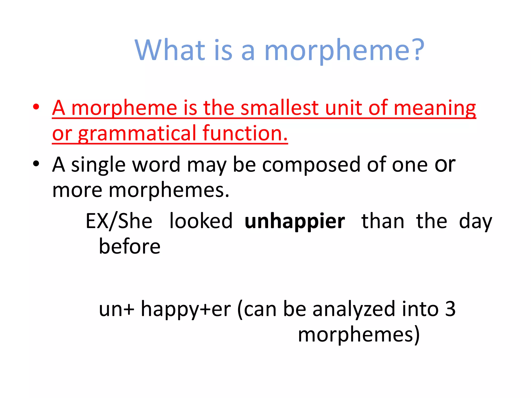 Morphology introduction | PPT
