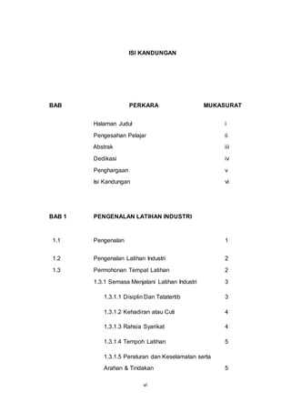 Muka Depan Report Latihan Industri JKE PSAS | DOCX