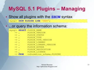 1. MySql plugins | PPT