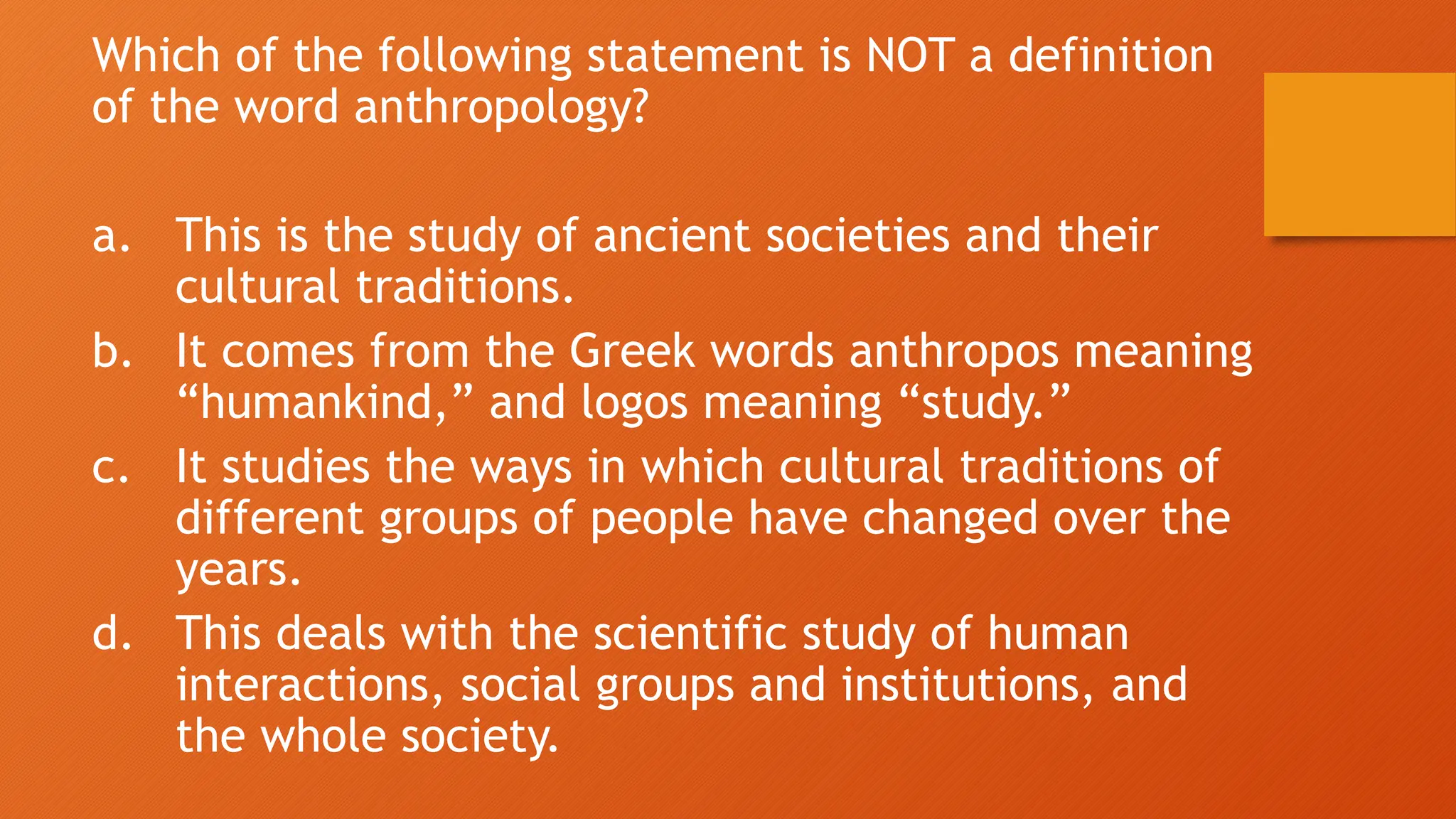 Nature of Understanding Culture, Society and Politics | PPTX