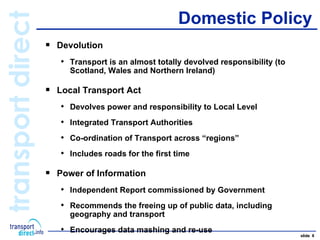 1. Nick Illsley, Transport Direct - Digital Transport | PPT