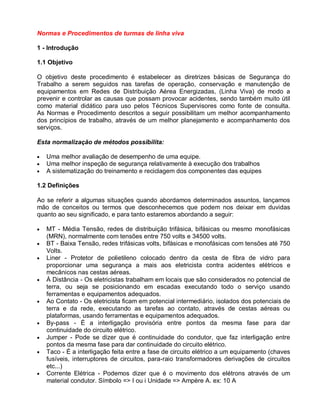 1 Normas E Procedimentos De Linha Viva 13 11 2005 | PDF