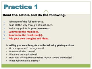 Week 2 Note Taking Skills_russell rodrigo | PPT