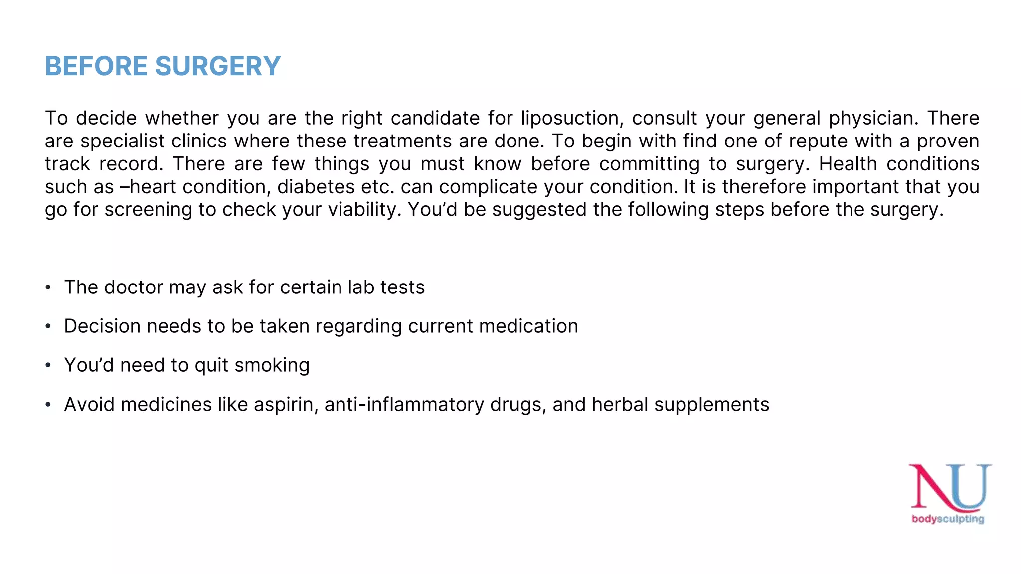 Liposuction - Comprehensive Guide | PPTX | Surgery | Medical Health