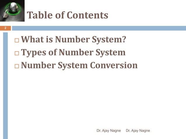 1 -- Number System & Conversion from Decimal to Other Base Number ...