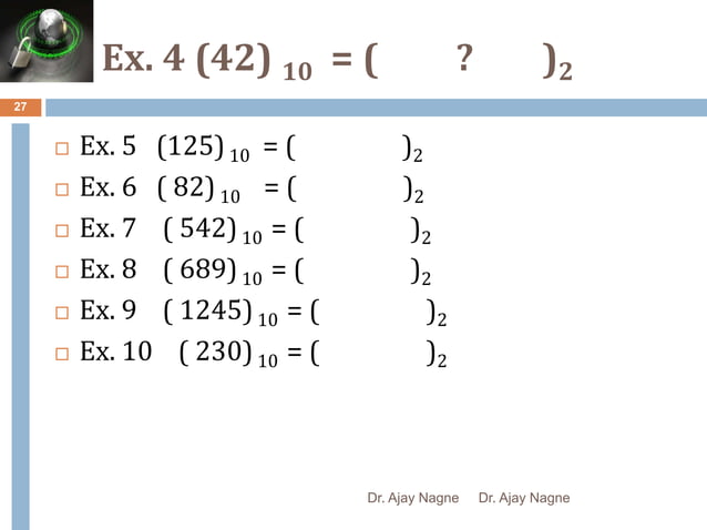 1 -- Number System & Conversion from Decimal to Other Base Number System.pptx | Free Download
