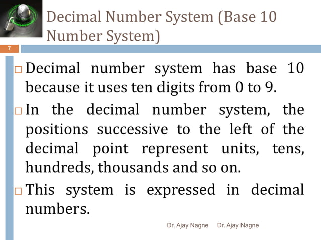 1 -- Number System & Conversion from Decimal to Other Base Number System.pptx | Free Download