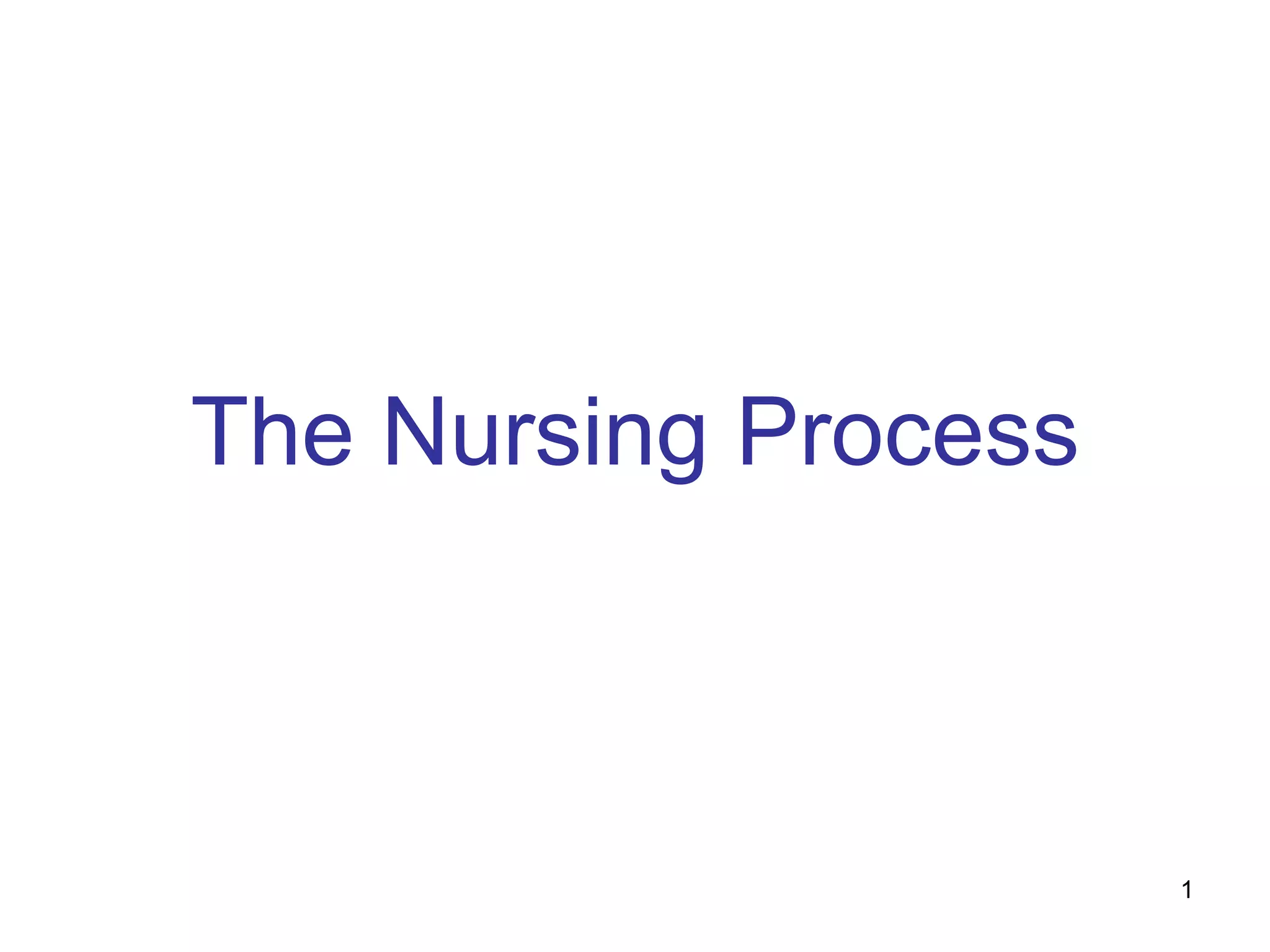 PHARMA-THE NURSING PROCESS | PPT
