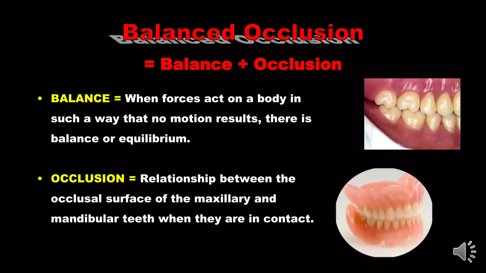 1 Occlusion in prosthodontics- introduction- differences between natural and artificial ...