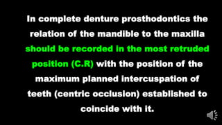 1 Occlusion in prosthodontics- introduction- differences between ...