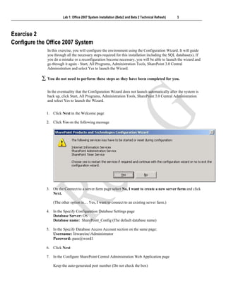 ( 1 ) Office 2007 Installation | DOC