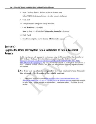 ( 1 ) Office 2007 Installation | DOC