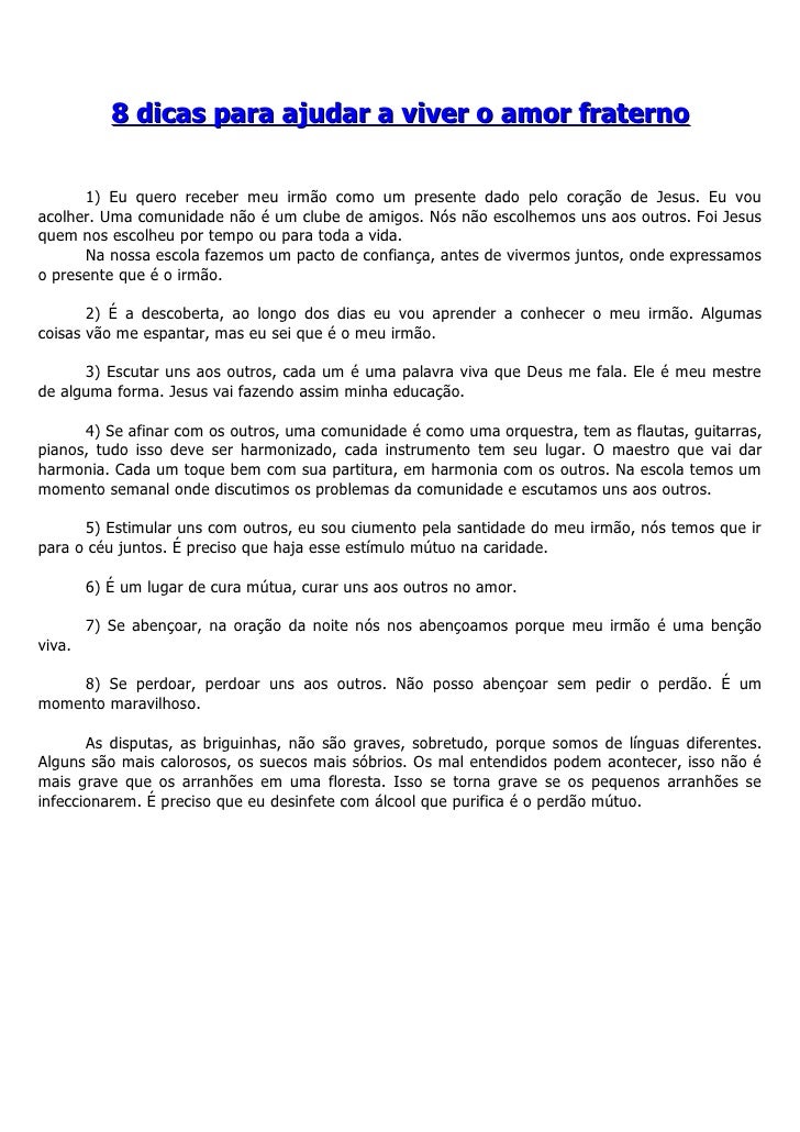1 Oito Dicas Para Ajudar A Viver O Amor Fraterno