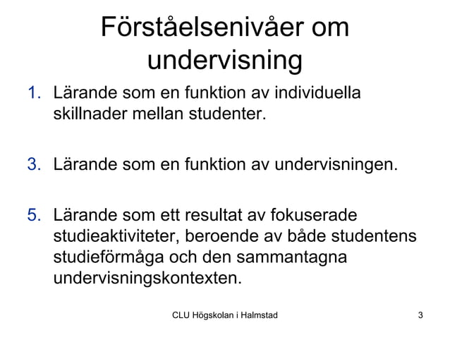 1. Om lärande och undervisning | PPT