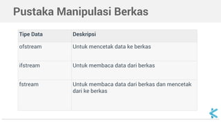 Pemrograman C++ - Operasi Berkas | PDF