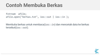 Pemrograman C++ - Operasi Berkas | PDF