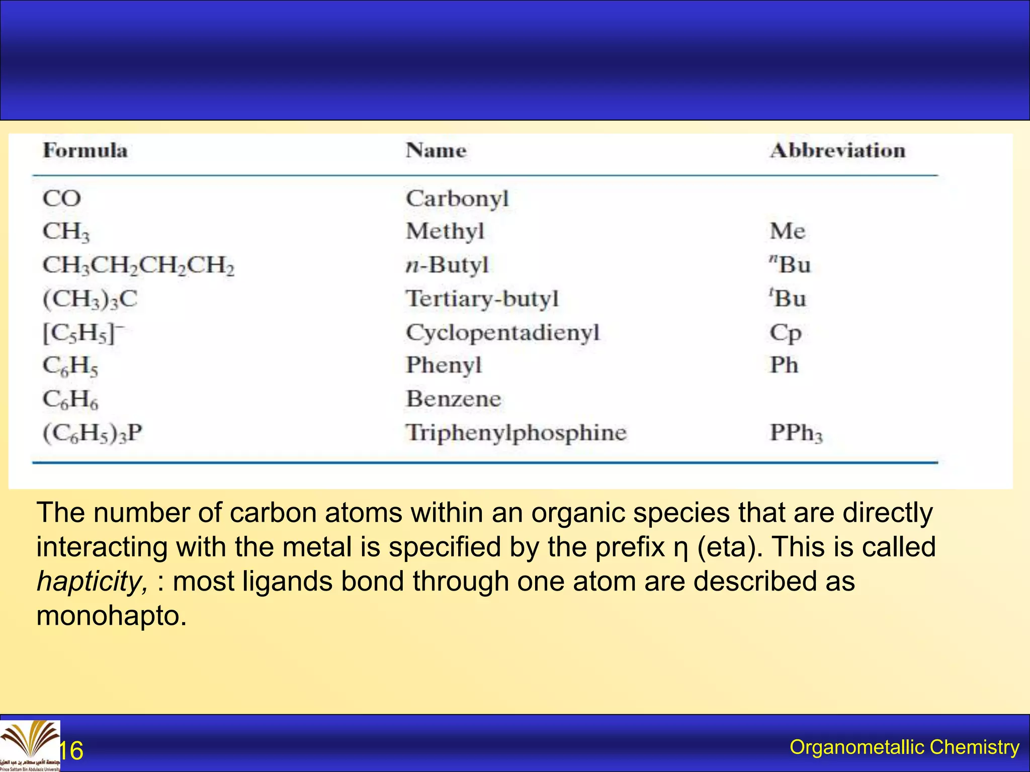 1 - Organometallic Chemistry.ppt
