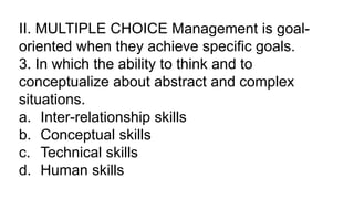 grade 11 organization and management: lesson 1 | PPTX