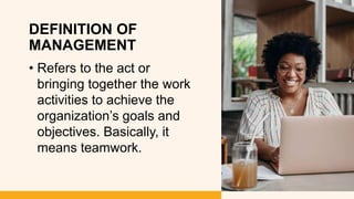 grade 11 organization and management: lesson 1 | PPTX