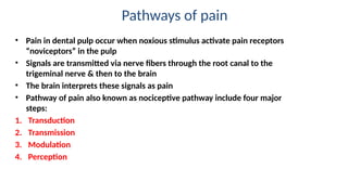 origin of pulpal pain endodontic pptx | PPTX