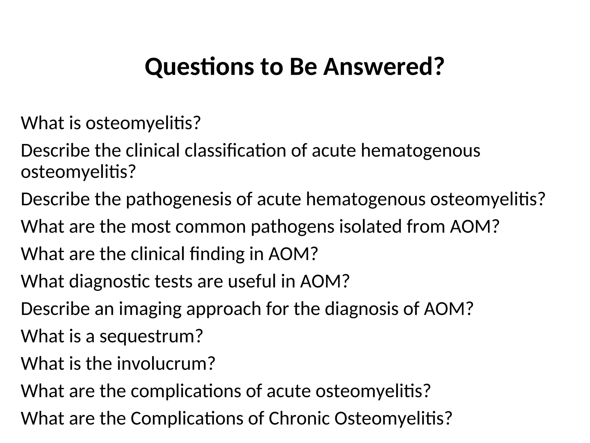 1 Osteomyelitis Salah Orthopedic Ppt Ppt