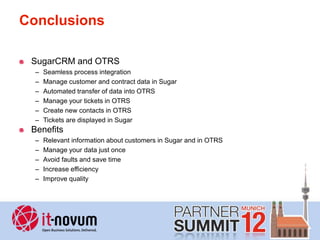 OTRS open ticket request system integrated in Sugar | PPT