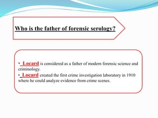 Overview of Forensic Sciences In Forensic Serology & DNA Typing.pptx